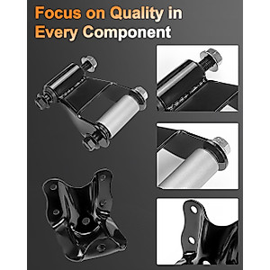 USTAR Rear Leaf Spring Shackle Hanger Bracket Kit Fit for Ford Ranger 1986-2011, Mazda B2300/B3000/B4000 1994-2010, Mazda B2500 1998-2001 722-001 722-010 (4Pc Pack)
