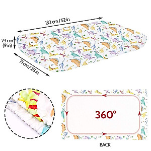 Dinosaur Baby Minky Blanket and Crib Sheet, Soft Blanket for Boys Girls, Standard Crib Fitted Sheet