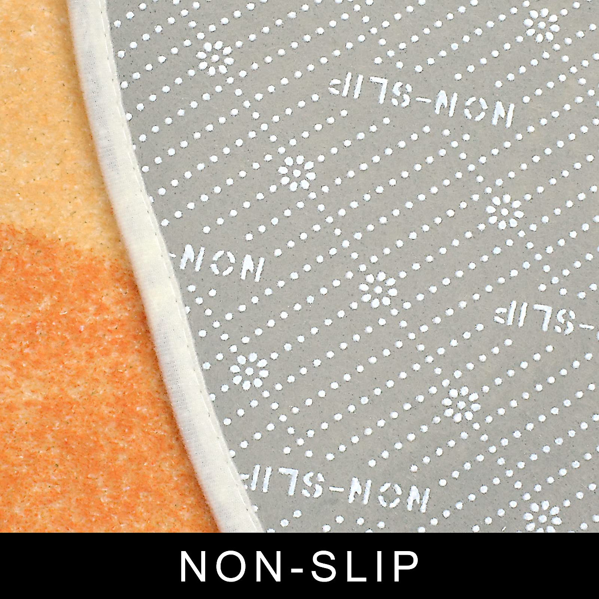 TEALP Kids Play Rug 4ft,Round Area Rug Kids Nursery Door Mat Soft Plush Childrens Carpet for Bedroom Living Room Kids Playroom,Orange Cat