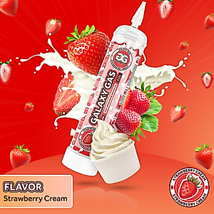 Galaxy Gas Strawberry Flavor Whipped Cream Dispenser Cartridge Tank, Nitrous Oxide 1L 615 Gram, Whipped Cream Tank, N2O Charger Tank, 1 Cylinders (GASun1070)