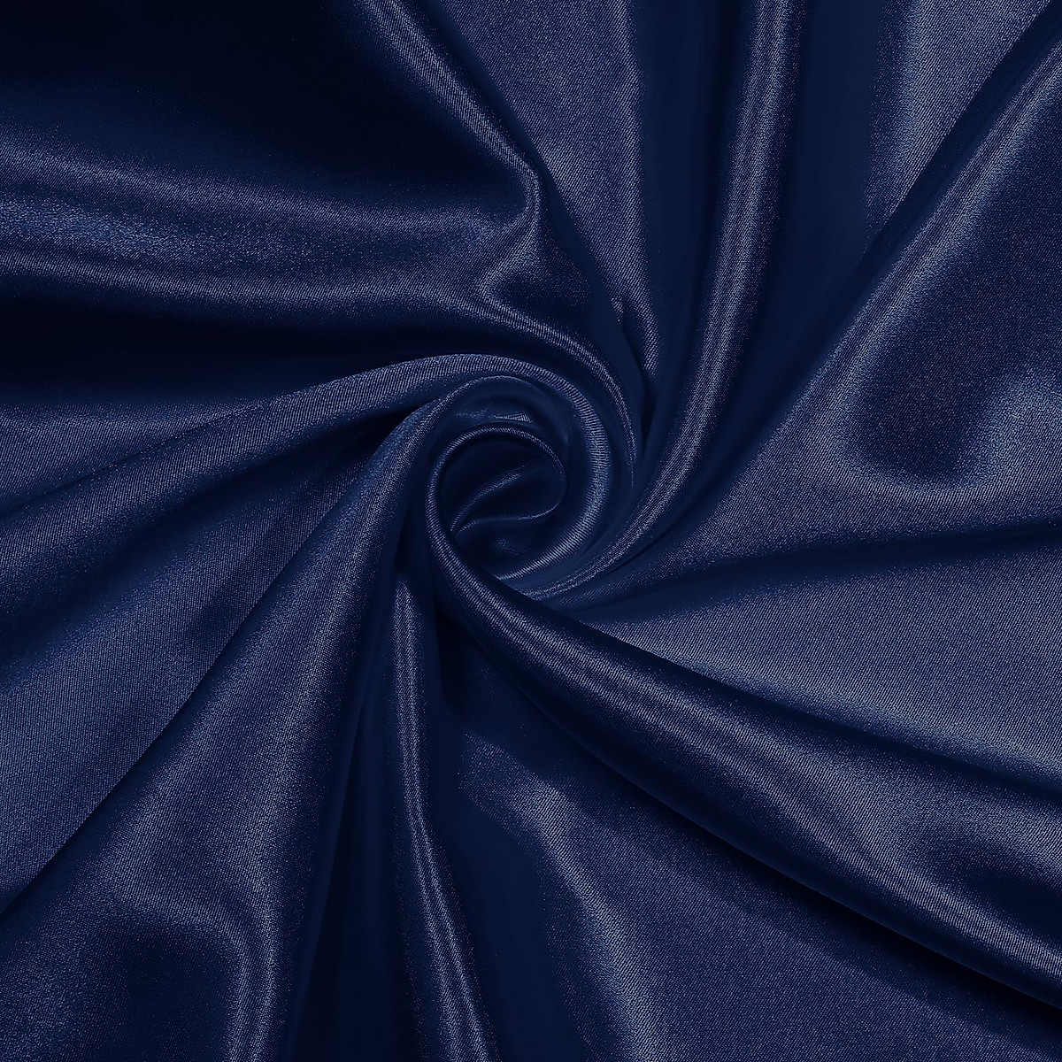 NSGZ Navy Blue Satin Fabric by The Yard, 2 Yards 60" Wide Silky Fabric, Solid Satin Cloth Fabric for Bridal, Wedding, Dress, Crafting, Decoration