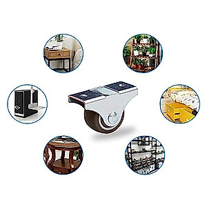 Castor Wheels Moving Caster Wheels Caster Rubber Wheel, for Transport Furniture Fixed Castor Wheels 25mm,Rubber Fixing Castors 50mm,Set of 4 (Size : 2inch)