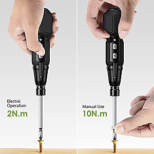 KeeKit Cordless Electric Screwdriver, Portable Rechargeable Screwdriver with 9 Bits, Power Repair Tool Kits with LED Work Light