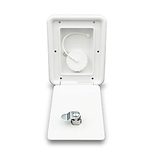 Thetford RV Camper Gravity Water Inlet Fill Hatch for 1 1/4 inch or 1 3/8 inch Connections Polar White PN 94249