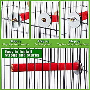 10 Pieces Bird Perch Stand Parrot Stand Paw Grinding Stick Parrot Perch Rough Surfaced Bird Cage Stand Colorful Wooden Parakeet Perch Bird Toys for Cockatiels Bird Cage Accessories