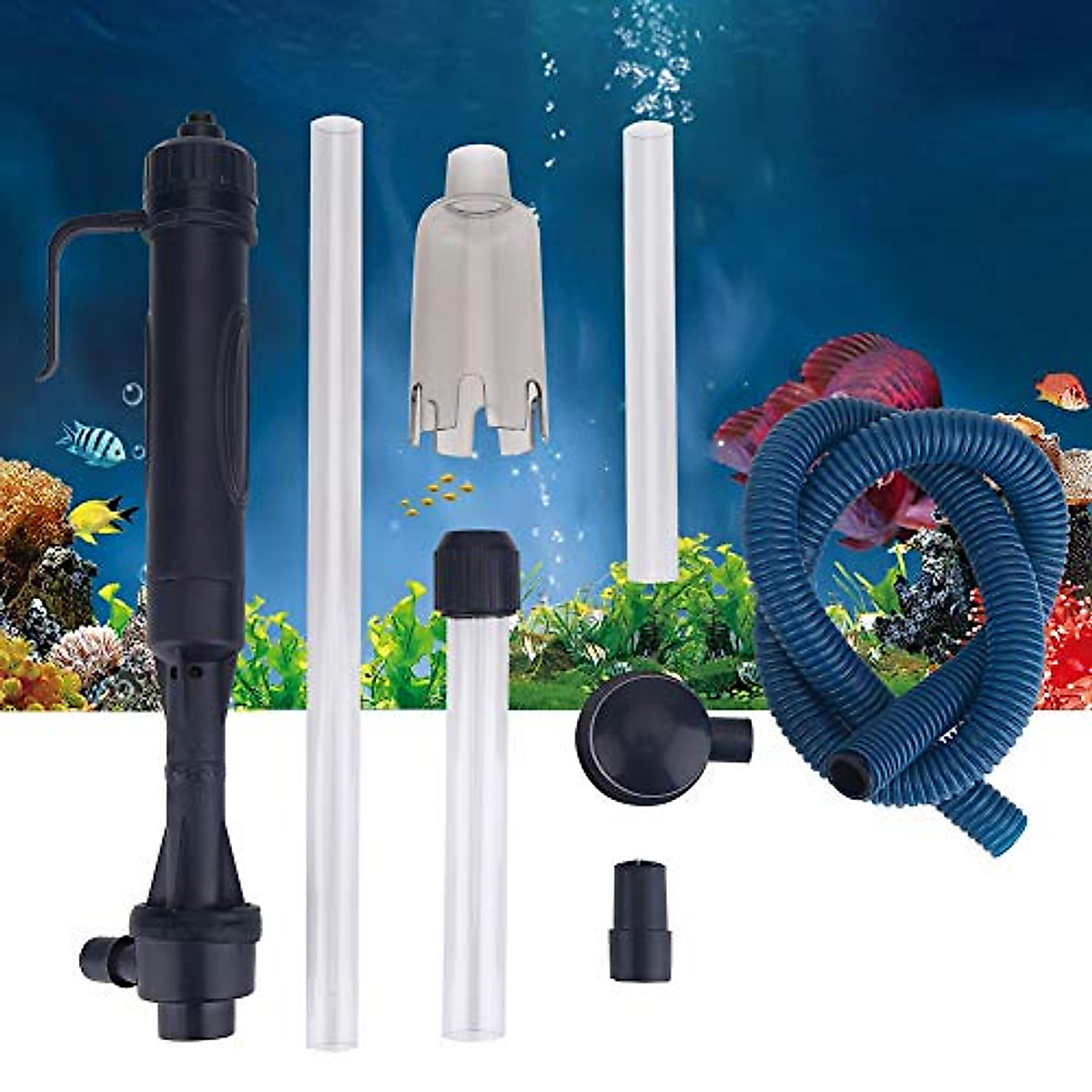 Keenso Electric Aquarium Gravel Cleaner, Automatic Fish Tank Cleaning Tools Gravel Vacuum for Aquarium, Suitable for Change Water Wash Sand Water Filter and Water Circulation