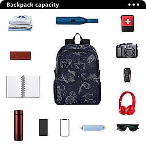JHKKU Constellations Zodiac Signs Lightweight Packable Backpack 20L Small Water Resistant Travel Hiking Daypack Outdoor Travel Camping