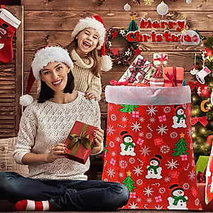 Yunaeduo Extra Large Christmas Gift Bag - 2 Pcs Large Christmas Gift Sacks 56"x36" - Jumbo Christmas Gift Bags for Giant Gifts - Heavy Duty Plastic Christmas Bags - Large Xmas Gift Bags for Presents