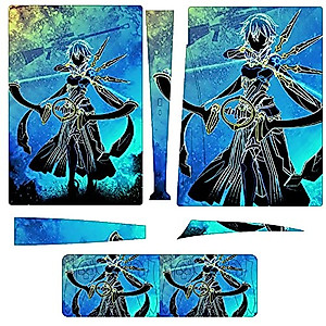PlayStation 5 optical drive version sticker protective cover, Sword Art Online Alicization Asada Shino's Strongest Character Soul ps5 controller protective shell (compatible with ps5 optical drive)