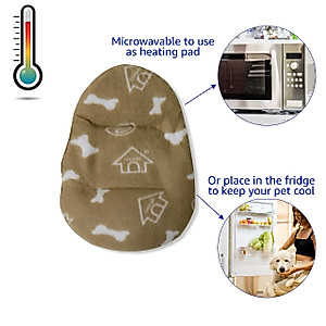 Pet Fit For Life Heartbeat Dog Toy with Heat for Calming Anxiety - Puppy Sleep Aid with USB Rechargeable Heart Beat Simulator and Reusable Heating/Cooling Pad Insert - Extra Large