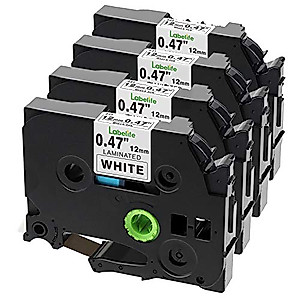 Compatible Label Tape Replacement for Brother Ptouch TZe-231 Label Tapes Bundle with Replacement TZe Label Tape Multicolor, 0.47" x 26.2', Black on White/Orange/Red/Blue/Yellow/Green (Total 10-Pack)