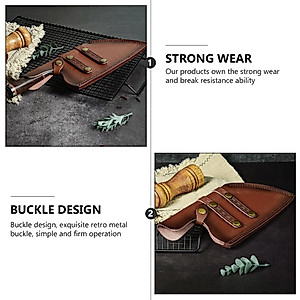 Cabilock PU Leather Meat Cleaver Sheath Waterproof Wide Knife Cover Butcher Chef Knife Guards Kitchen Knives Blades Protector