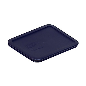 Pyrex Bundle - 2 Items: 7210-PC 3-Cup Blue Plastic Food Storage Lids Made in the USA