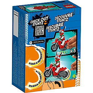LEGO City Stuntz Reckless Scorpion Stunt Bike Set 60332 with Flywheel-Powered Toy Motorcycle and Racer Minifigure, Small Gift for Kids Aged 5 Plus