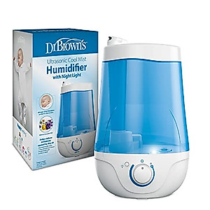 Dr. Brown's Cool Mist Ultrasonic Humidifier for Baby with Diffuser and Night Light