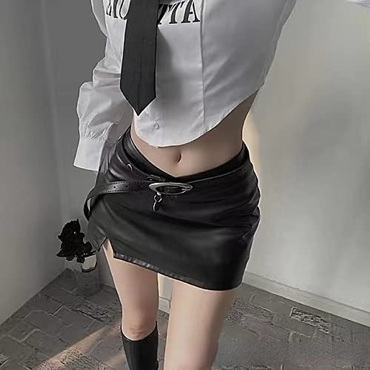 Pdxnyxx Y2k Belt Y2k Accessories Aesthetic Accessories Belts Y2k Fashion Grunge Accessories (Black,One size)