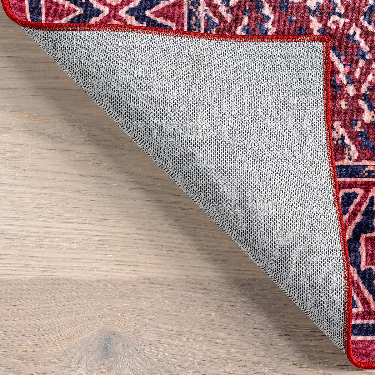 Rugs USA x Prabal Gurung Bagmati Machine Washable Area Rug, 9x12, Pink