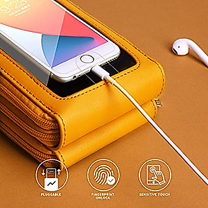 Touch Screen Purse Cell Phone Crossbody Bag Wallet for iPhone with Shoulder Strap Rfid Purses Women