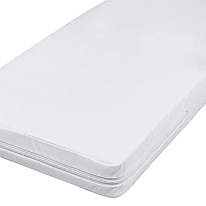 Waterproof Quilted Crib Zip Mattress Protector 6 Sided Waterproof Pad Encasement Cover Soft Thick Absorbent 28x52x5 Inches Quilted encsaement Crib 28x52x7