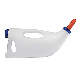 Redxiao~ Plastic Calf Milk Bottle, 4L Nursing Milk Feeder Calf Feeding Milk Bottle with Handle for Calf Cattle