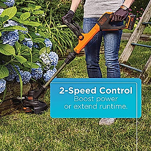BLACK+DECKER 20V Max String Trimmer/Edger, 12-Inch (LSTE525)