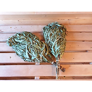 Set 2. Pieces Eucalyptus Bath Sauna Broom, Eucalyptus Whisk Natural Bath Broom