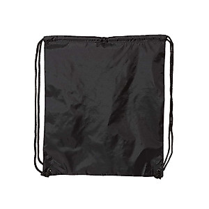 Liberty Bags Large Drawstring Backpack, One Size, BLACK