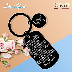 To My Love Anniversary Keychain for her him, Valentines Anniversary Birthday Meaningful Gifts for Boyfriend Girlfriend Husband Wife. Greeting Card Love Keyring for Men Women Lover Soulmate3