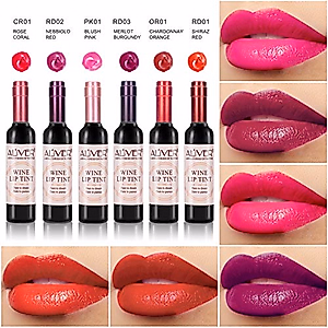 6 Colors Lip Gloss Set Wine Lipstick Matte Long Lasting Waterproof Lip Tint Set Lip Stain