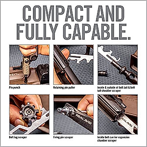 Real Avid Gun Multi Tool CORE: Tactical Rifle Tool & EDC Tools, Gun Accessories & Utility Tool Kit for Gun Maintenance, Includes Carbon Removal Tool & Front Sight Adjuster
