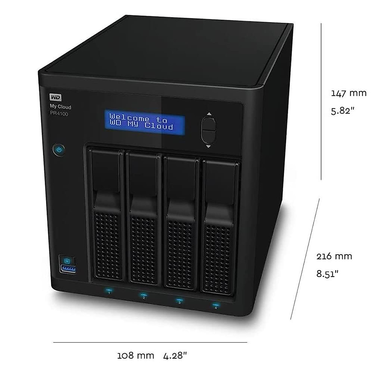 Western Digital Diskless My Cloud Pro Series PR4100 Network Attached Storage - NAS - Western DigitalBNFA0000NBK-NESN