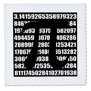 3dRose Pi Symbol on Number. Math Mathematical Numeric Sign for Mathematicians - Quilt Square, 6 by 6" (qs_164994_2)