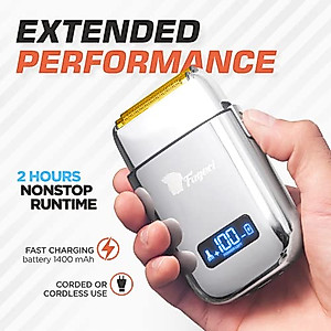 Fagaci 5 Speeds Double Foil Shavers for Men Professional Irritation Free, Clean Shaving Foil Razor, Electric Shavers for Men, Maquina de Afeitar para Hombre, Neck Barber Shaver, Close Shaver for Men