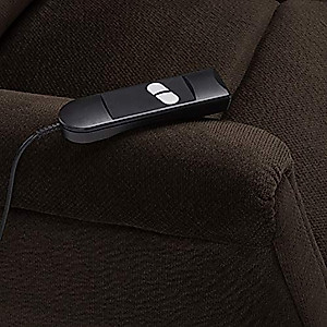 GDF Studio Alan Chocolate Fabric Lift Up Recliner Chair