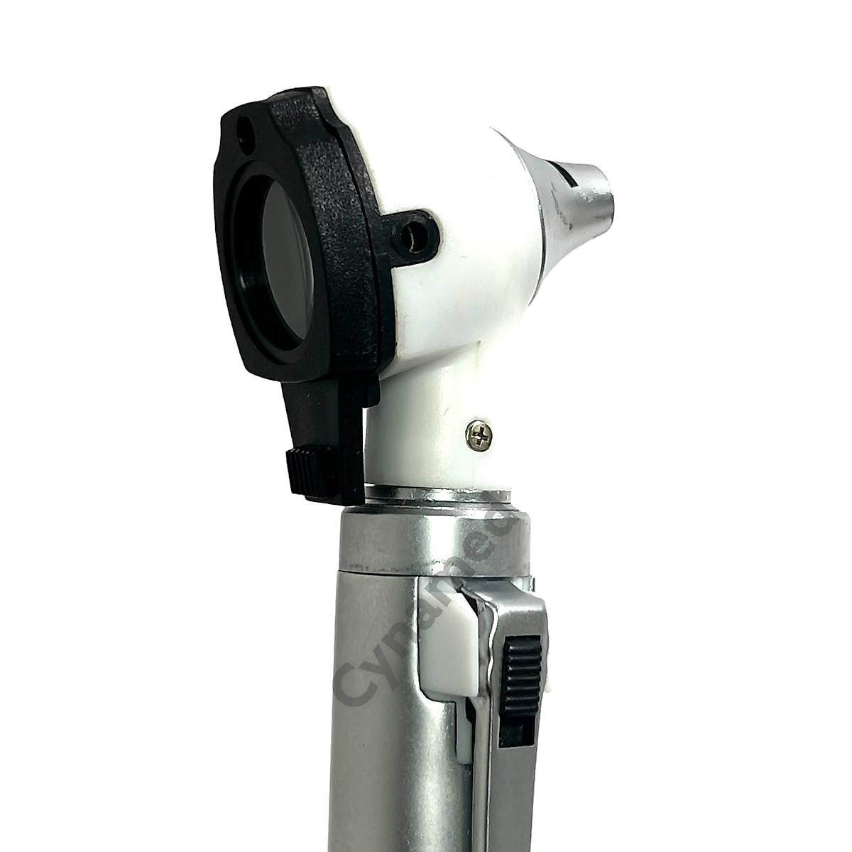 Mini Fiber Optic Otoscope White (Pocket Size) Ent Diagnostic Set with 1 Replacement Bulb Cynamed