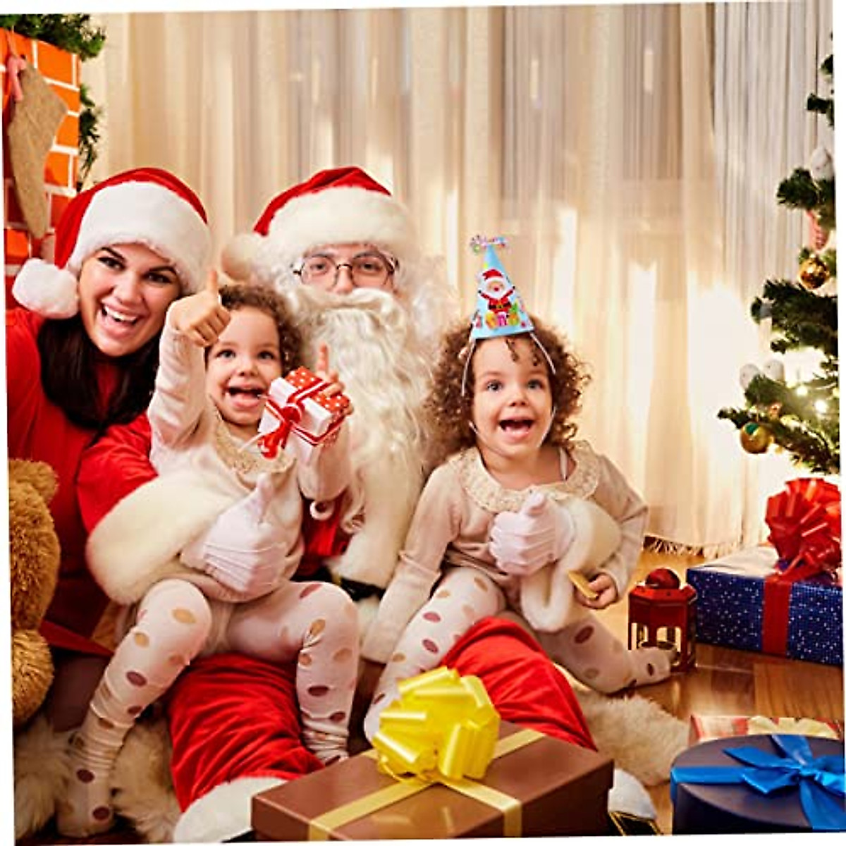 Gadpiparty 6pcs Cartoon Paper Christmas Hat Kid Gifts Stocking Stuffers Ebt Childrens Santa Hats Christmas Party Supplies Kids Christmas Hat Party Celebration Hat Paper Christmas Hat Cartoon