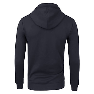 Maiyifu-GJ Men Full Zip Slim Fit Hoodies Casual Solid Gym Hooded Sweatshirt Long Sleeve Lightweight Hoodie With Kanga Pocket (Dark Grey,3X-Large)