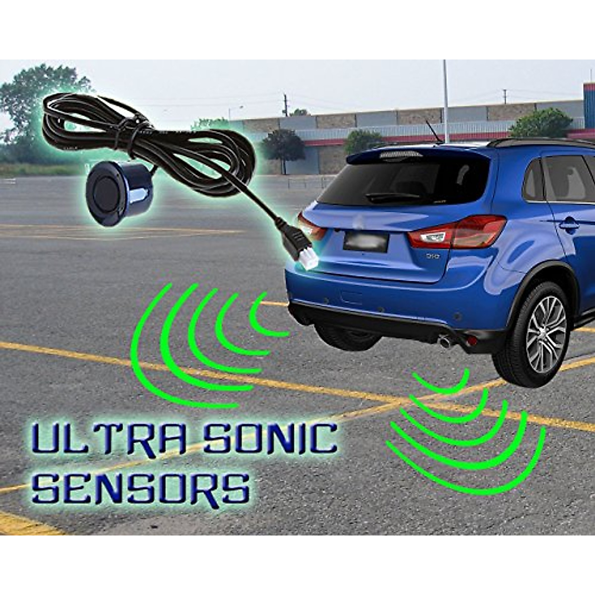 New 4 Parking Sensors LED Display Car Reverse Backup Radar System