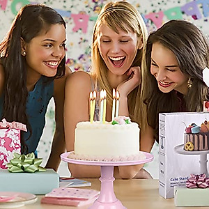 KLASKWARE Round Cake Stand 11" Melamine Cake Display Stand Dessert Cupcake Display Tray for Graduation,Wedding,Birthday,Party,Baby Shower,Anniversary,Ceremony,Christmas