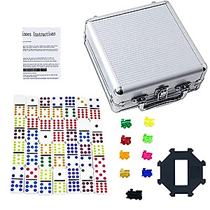 ESSAJOY Mexican Train Dominoes Set Dominoes Set for Adults Double 12 Dominoes 91 Tiles Dominoes Set (Mexican Train Dominoes Set) (Mexican Train Dominoes)