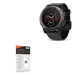 BoxWave Screen Protector Compatible with Garmin Fenix 5X (51mm) - ClearTouch Anti-Glare (2-Pack), Anti-Fingerprint Matte Film Skin for Garmin Fenix 5X (51mm)