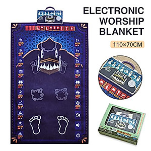 Adult Educational Interactive Prayer Mat-Islamic Gifts Muslim Electronic Interactive Prayer Rug Mat for Children Color Purple