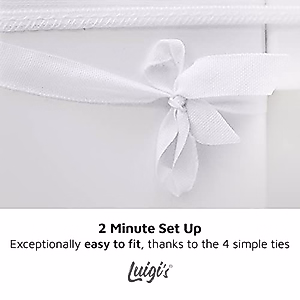 Mosquito Net for Cot, Crib & Cot Bed - Baby Mosquito Insect Net - Cat Net with Zipper Feature for Quick, Easy Access to Your Baby (by Luigi's)