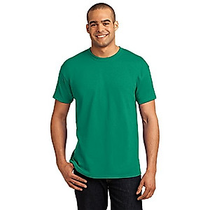 Hanes Mens ComfortBlend EcoSmart 50/50 Cotton/Poly T-Shirt, Medium, Kelly Green