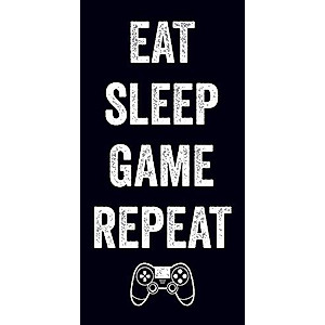 Birsppy Yasirona XGATML TANGDIAABBCC Eat Sleep Game Repeat - 12"x24" Poster