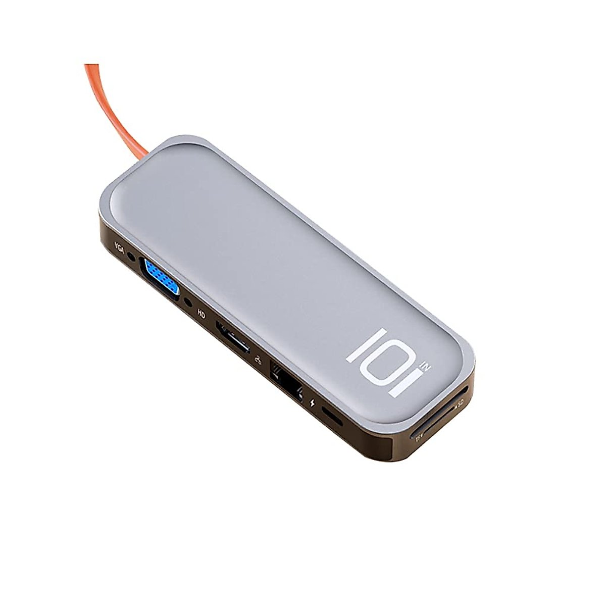 Port Expander 10-in-1 USB C Hub Multiport Adapter with Ethernet, HDMI, VGA, 2 USB3.0, USB2.0, SD/TF Card Reader, PD 100W, 3.5mm Audio Port USB Splitter
