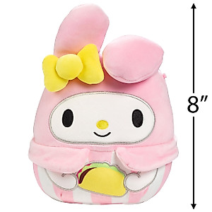 Squishmallows 8" My Melody with Taco Food Truck Series Plush - Official Kellytoy - Collectible Soft & Squishy Sanrio Hello Kitty Stuffed Animal Toy - Gift for Kids, Girls & Boys - 8 Inch