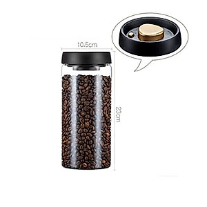 SPERKY Coffee Containers Food Coffee Beans Storage Bottles Jars with Cover Plastic Vacuum Sealed Tank Storage Press and Exhaust Storage