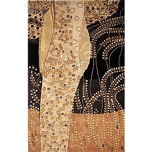 Momeni Rugs New Wave Collection, 100% Wool Hand Carved & Tufted Contemporary Area Rug, 3'6" x 5'6", Black