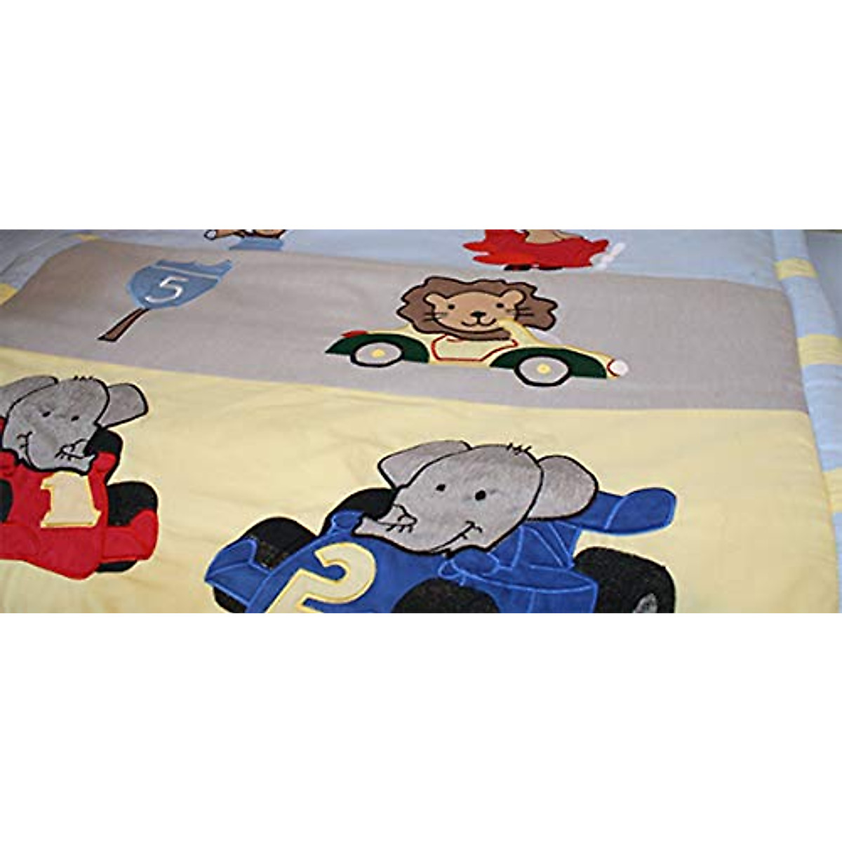 BabyFad Animal Zoom 9 Piece Baby Crib Bedding Set